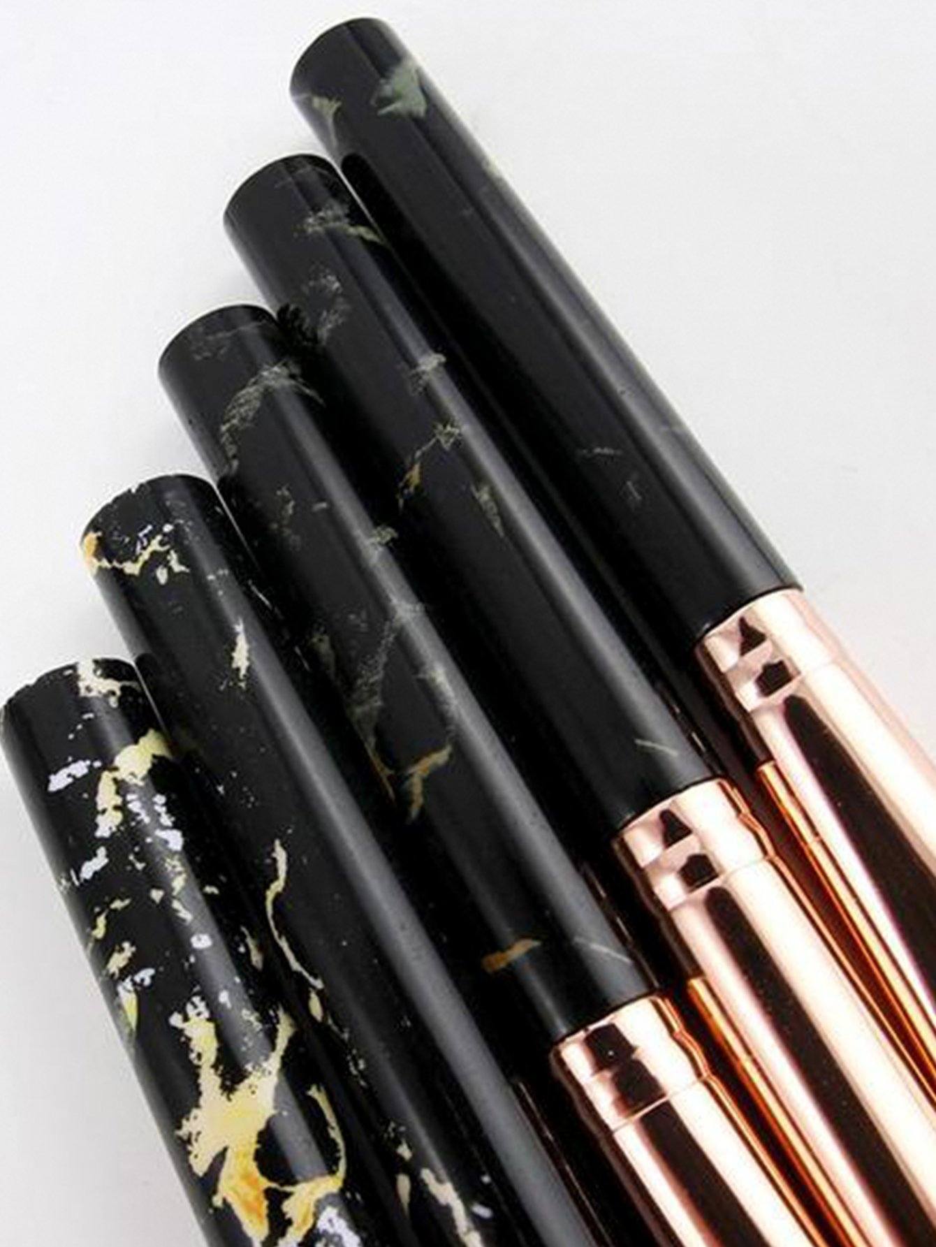 Black Marble Brush Set – Qingbeautyshop