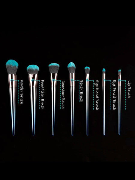 Gradient Blue Brush Set – Qingbeautyshop